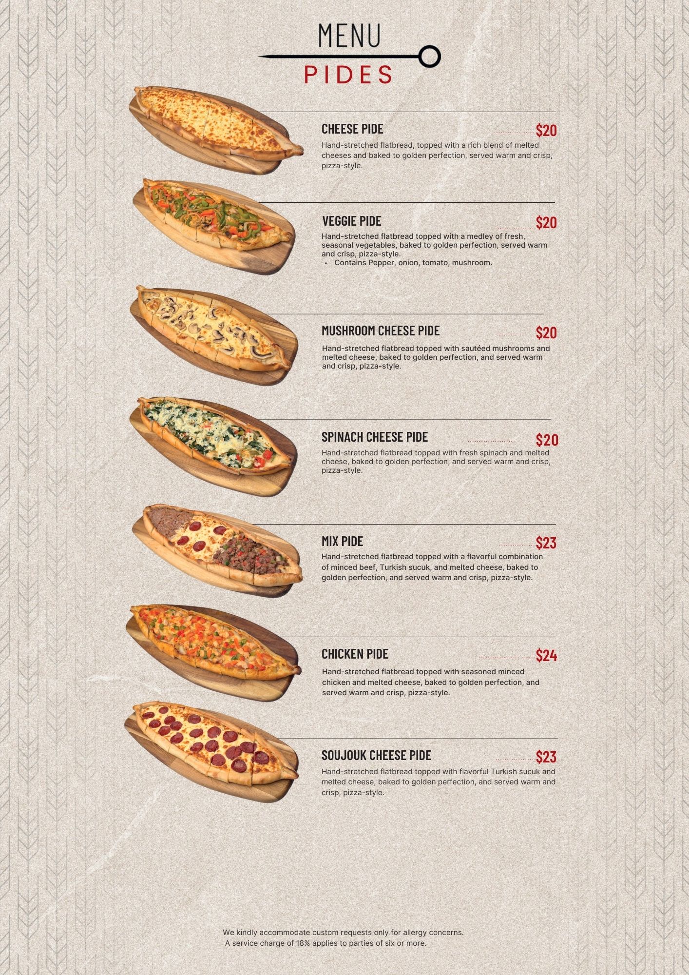 Menu - Bereket Kebab House Turkish Cuisine