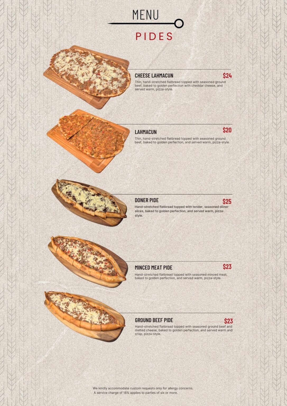 Menu - Bereket Kebab House Turkish Cuisine