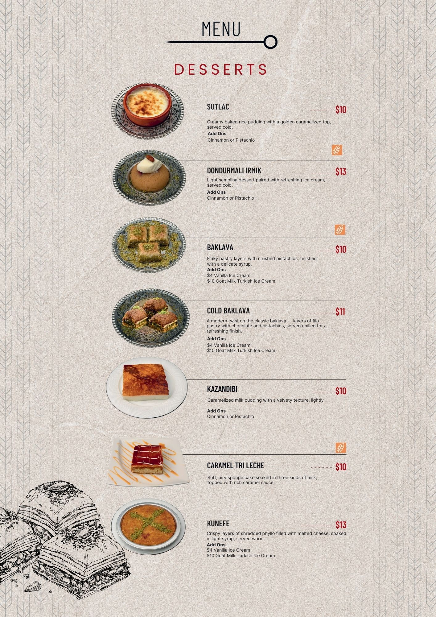 Menu - Bereket Kebab House Turkish Cuisine