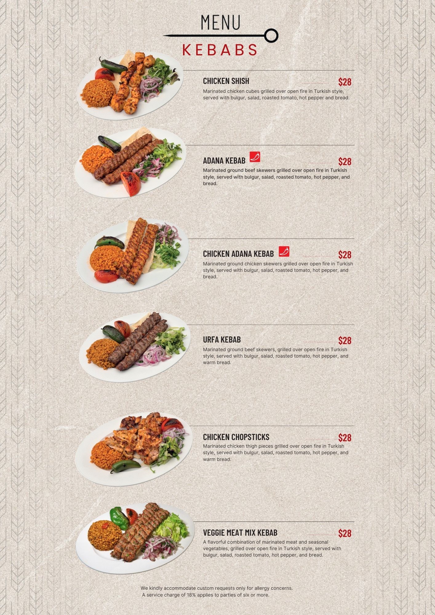 Menu - Bereket Kebab House Turkish Cuisine